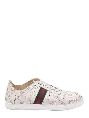 Gucci Leather Lace Up Sneakers - Multicolor