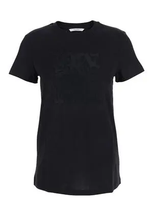 Max Mara MAX MARA Cotton Crew Neck T-Shirt With Logo Black