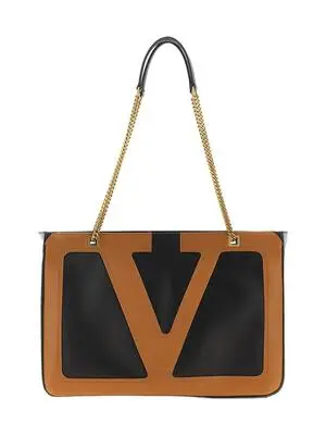 Valentino Garavani Leather Shopper Bag - Brown