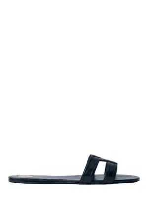 Saint Laurent Mabrouka Leather Sandals - Black