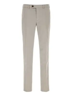 Brunello Cucinelli Light Grey Stretch Cotton Pant - Gray