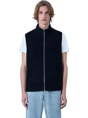RIER High-neck Zip Vest - Black