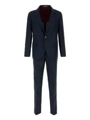 Brunello Cucinelli Navy Silk Blend Suit - Blue