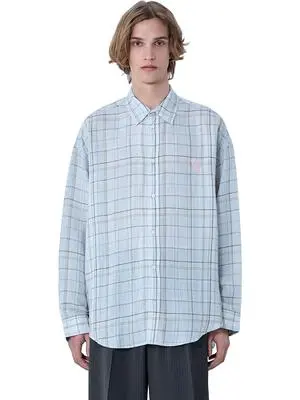 Acne Studios Plaid Button-up Shirt - Gray