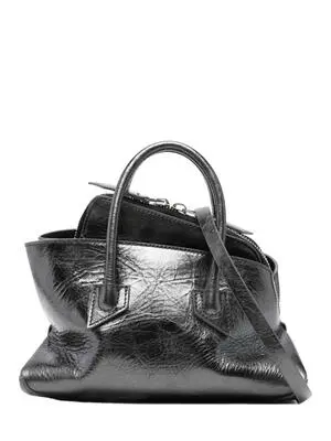 Attico Leather Tote Bag - Gray