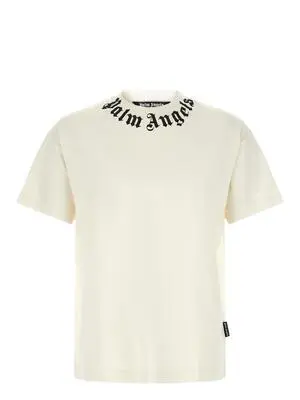 Palm Angels Neck Logo' T-shirt - Multicolor