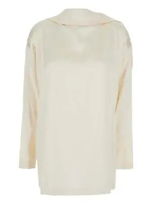 Phoebe Philo Stretch Silk High Neck Blouse - Multicolor