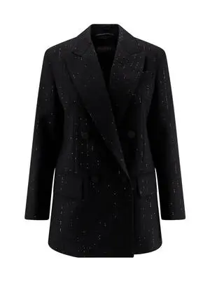 Max Mara Appia Virgin Wool Blazer With Sequins - Multicolor