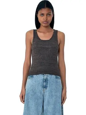 Our Legacy Solo Silk Tank Top - Brown
