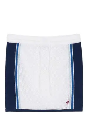 Casablanca Mesh Skirt With Drawstring - White