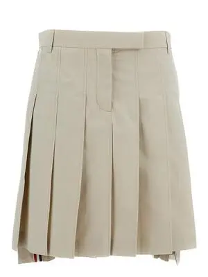 Thom Browne Cotton Pleated Skirt - Multicolor