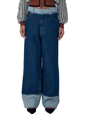 Marni Wide-leg Denim Trousers - Blue