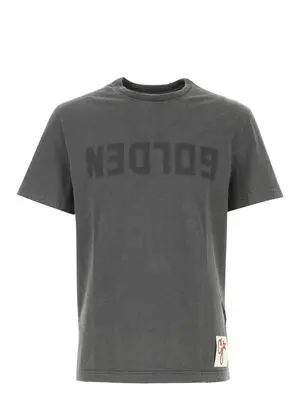 GOLDEN GOOSE Dark Grey Cotton T-shirt - Gray