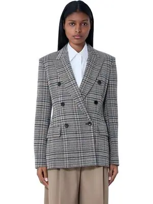 Max Mara MAX MARA Checked Blazer Gray