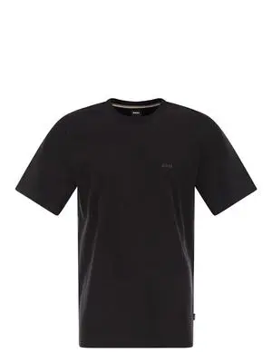 BOSS Cotton Jersey T-shirt With Logo - Black