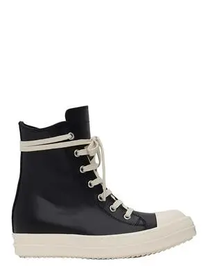 RICK OWENS RICK OWENS Leather High-Top Sneakers