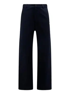 Loewe Denim Trousers With Contrasting Embroidered Logo - Multicolor