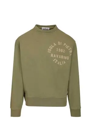 Stone Island Organic Cotton Crewneck Sweatshirt - Green