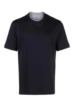 Brunello Cucinelli Brunello Cucinelli Men T-Shirt With Faux-Layering Multicolor