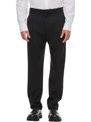 LANVIN Straight Leg Wool Trousers - Multicolor