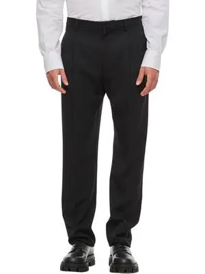 LANVIN Straight Leg Wool Trousers - Multicolor