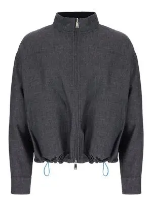 Fendi Zip Up Bomber Jacket - Multicolor