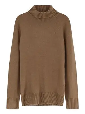 TOTEME TOTÊME Cashmere Turtleneck Sweater Brown