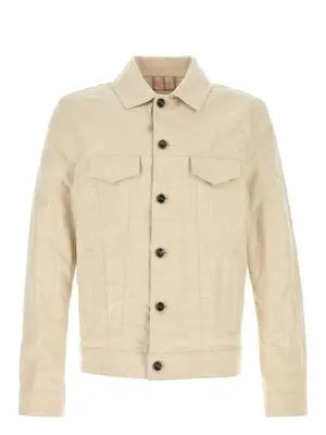 Etro Etro Men Sand Stretch Denim Jacket Brown