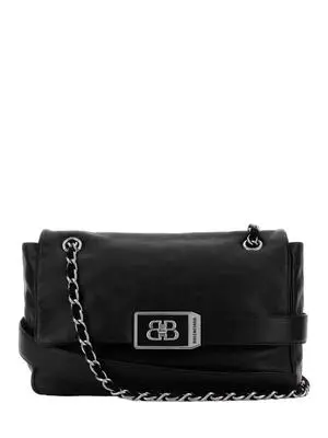 Balenciaga Leather Modu Shoulder Bag - Black