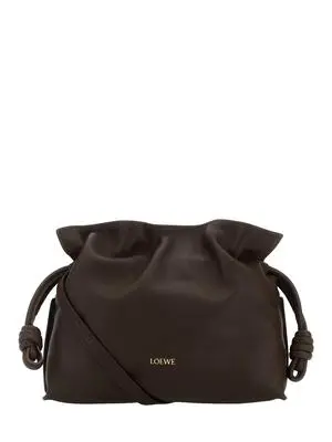 Loewe Nappa Leather Mini Flamenco Clutch - Brown