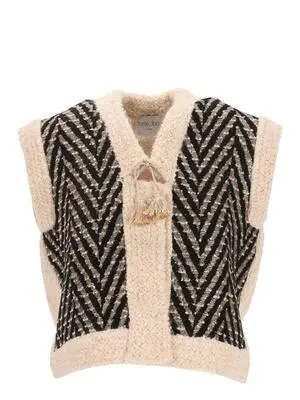 FORTE_FORTE Jacquard Chevron Vest - Multicolor
