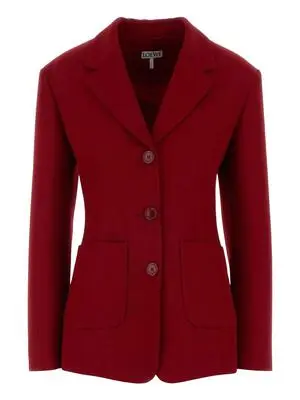 Loewe Wool Blend Blazer - Red