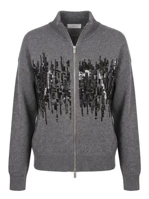Peserico Wool Zip-up Sweater - Multicolor