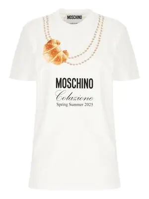 Moschino MOSCHINO Graphic Printed Short Sleeve T-Shirt Multicolor