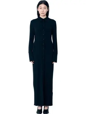 Sportmax Crepe Jersey Shirt Dress - Black