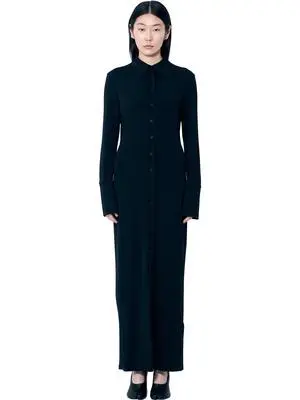 Sportmax Crepe Jersey Shirt Dress - Black