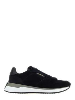FERRAGAMO Dark Suede Sneakers - Blue