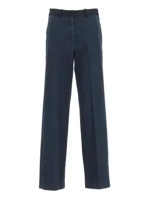 FORTE_FORTE Wide Leg Chino Trousers - Blue