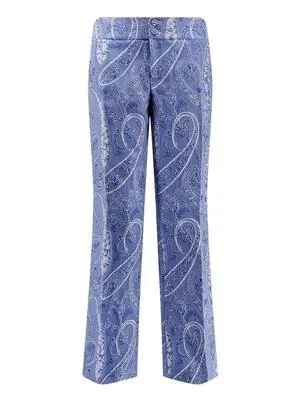 Etro Trousers With Iconic Print - Multicolor