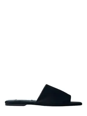TOTEME Satin Bandeau Slides - Black