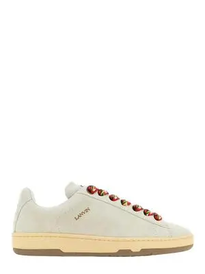 LANVIN Suede Lite Curb Sneakers - White