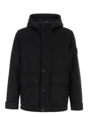 Stone Island Wool Blend Jacket - Black
