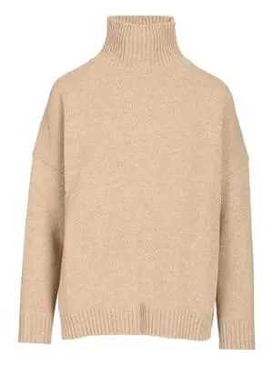 Max Mara WEEKEND MAX MARA Virgin Wool Turtleneck Sweater Cream