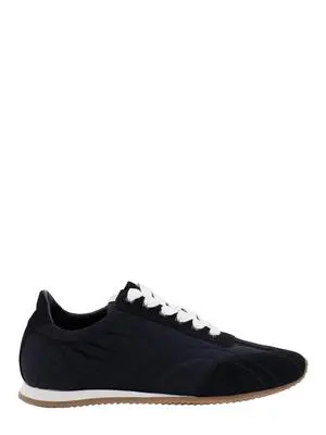 TOTEME Nylon And Suede Sneakers With All-over Stitching - Black