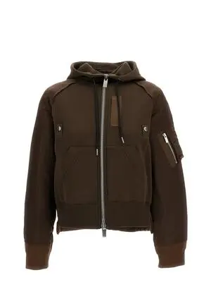 Sacai Sponge Sweat X Nylon Twill Hoodie - Multicolor