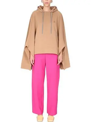 AMBUSH Embroidered Logo Poncho Sweatshirt Cream