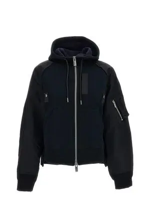 Sacai Sponge Sweat X Nylon Twill Hoodie - Multicolor