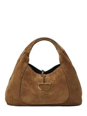 Gucci Softbit Suede Bag - Brown
