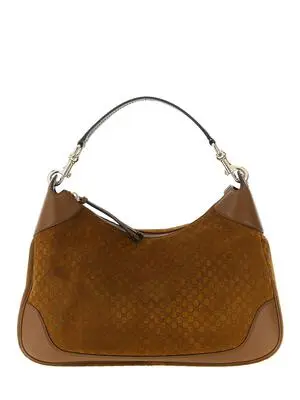 Gucci Suede Hobo Bag - Brown