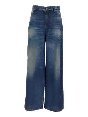 GOLDEN GOOSE Peggy Archive Denim Print Trousers - Multicolor